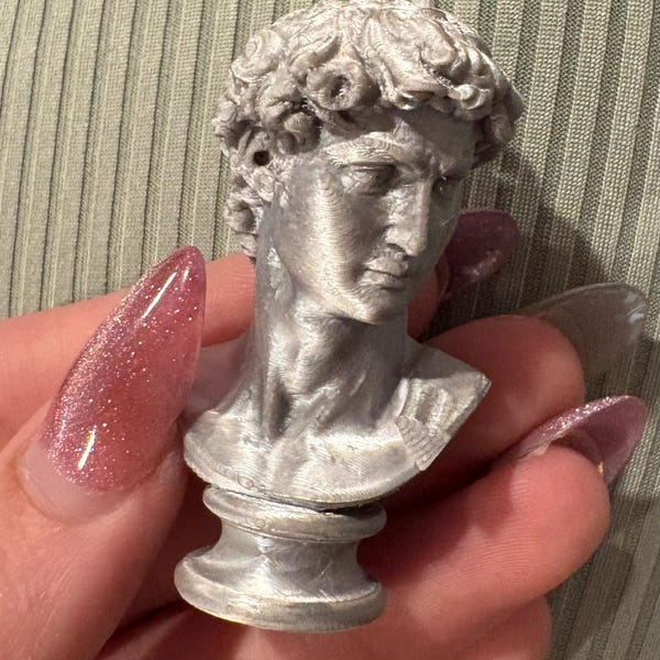 Michelangelo Statue Keyring Keychain 3D Printing STL File - Etsy