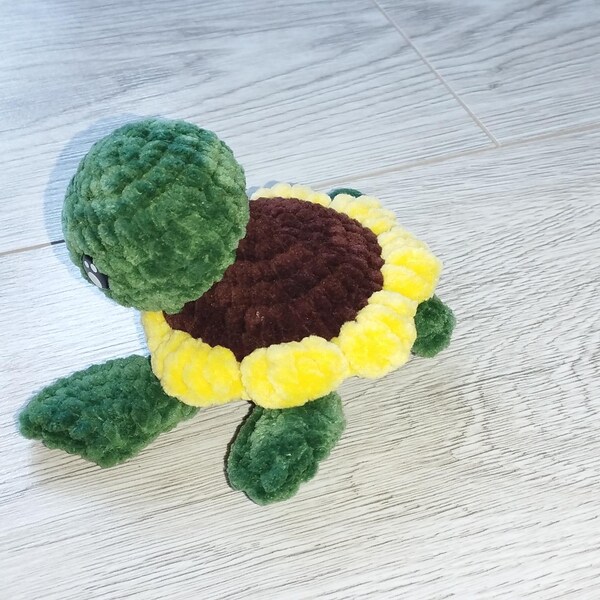 Petal the Sunflower Turtle Pattern Crochet PDF Download Beginner ...