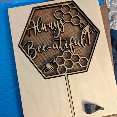 Custom Bee Cake Topper, Personalized Honeycomb Cake Topper, Bee Themed ...