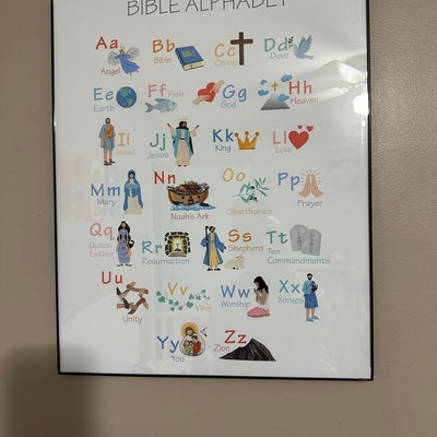 Kids Bible Alphabet, Wall Art, Scripture Posters, Church, Sunday School ...