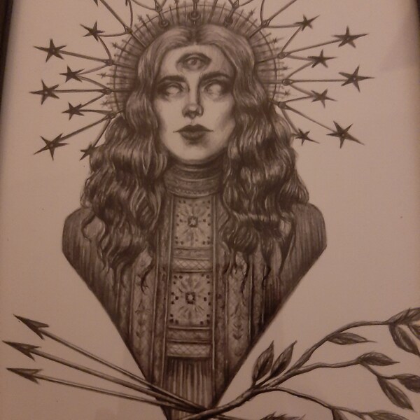 The Oracle - Fine Art Print - Third Eye - Star Crown - Halo - Victorian ...