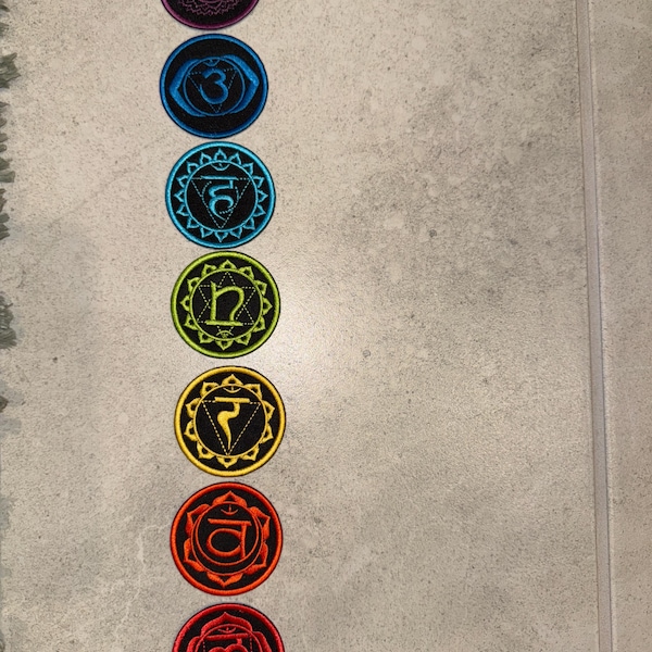 Chakra Patch Set Choose White or Black Chakra Energy - Etsy
