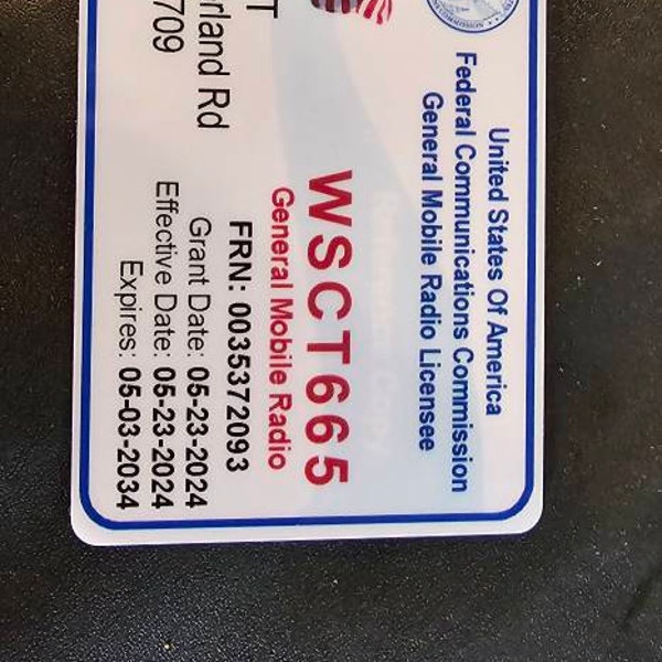 FCC GMRS License Plaque for General Mobile Radio Service Operators - Etsy