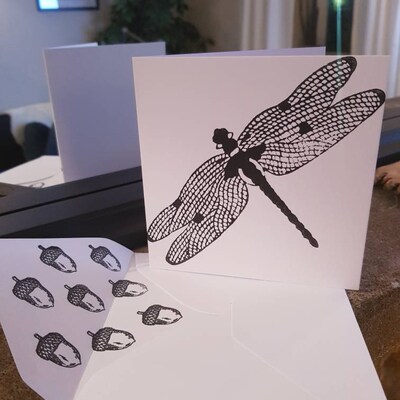 Dragonfly Diva Wood Stamp Hand Carved Indian Wood Printing Block Textile Stamp Pottery Stamp ...