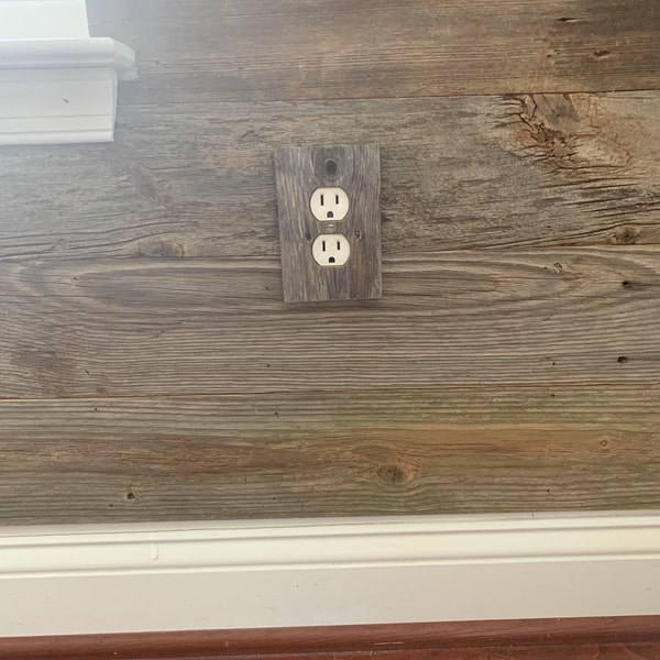 Weathered Wood Outlet Cover, Outlet Cover, Barn Wood, Drift Wood ...