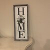 Vertical/horizontal HOME Sign W Felt Flower for O Farmhouse Wood Framed ...