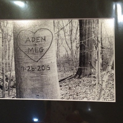 Personalized Carved Tree Art Print, Gift for Couple, Boyfriend Gift ...