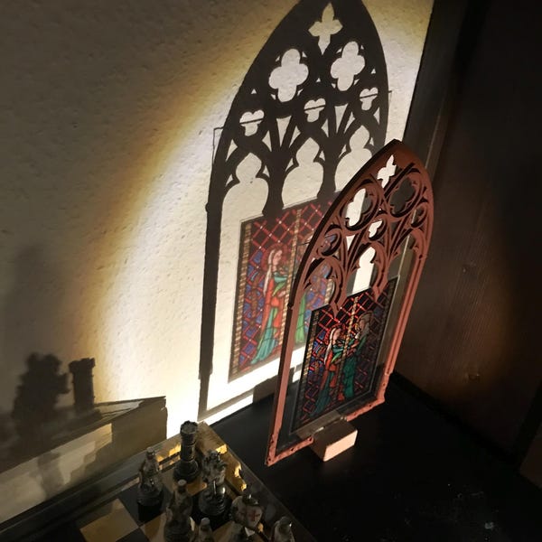 Wall Decor, Gothic Tracery Home Decor, Cathedral Window, Gothic Revival ...