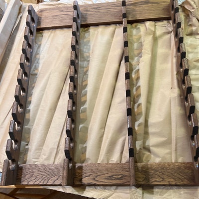 40 Cap Solid Oak Rack Made to Order Free Shipping USA - Etsy