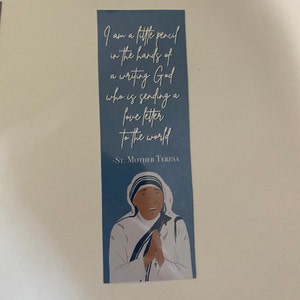 Catholic Saint Bookmarks: Inspirational Quote Bookmarks, Waterproof ...
