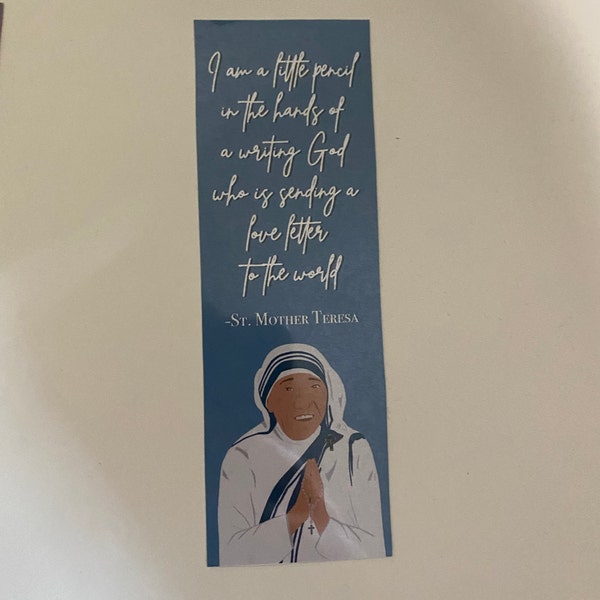 Catholic Saint Bookmarks: Inspirational Quote Bookmarks, Waterproof ...