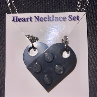 Heart Necklace Set Made With Authentic LEGO® Bricks 100% Stainless ...
