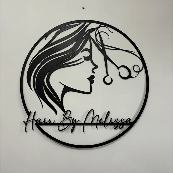 Custom Hair Dresser Metal Sign, Personalized Hair Stylist Name Sign ...