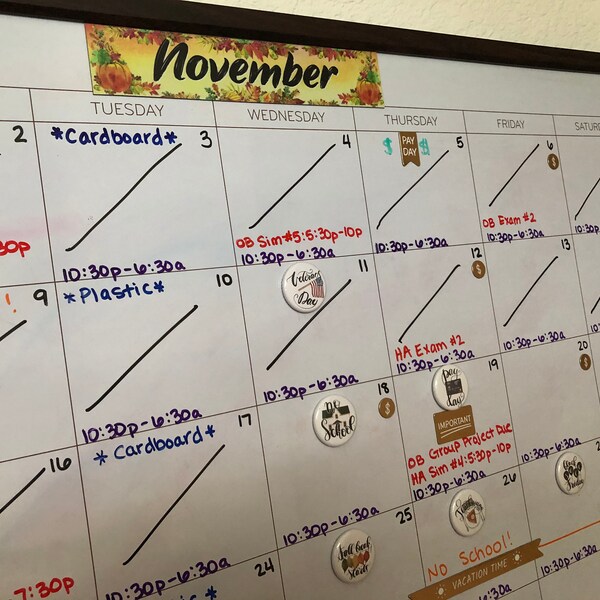 Perpetual Calendar, Holiday Themed, Month Magnets - Etsy