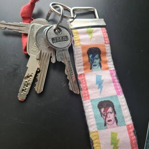 Keychain David Bowie. Wrist Keychain With Ring. Cloth | Etsy UK