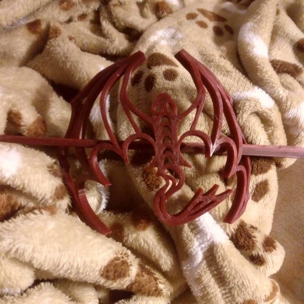 Dragon Bun Holder Hair Cage 3D Printed Mythical Creature Long Hair ...