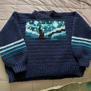 Starry Night Sweater Crochet Pattern - Etsy