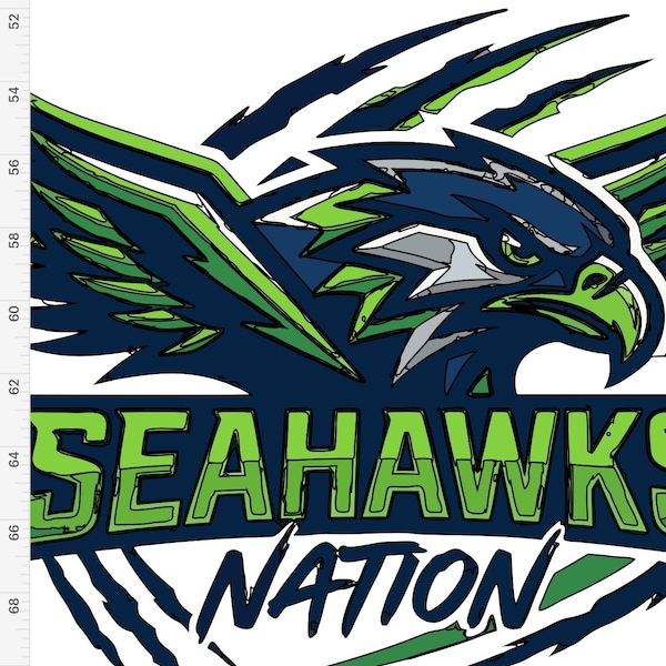 Seahawks Svg, Football School Logo, Seahawks Nation Svg, Seahawks Head ...