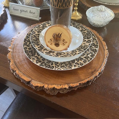 Engraved Log Coasters for Wedding, Personalized Log Coasters Custom ...