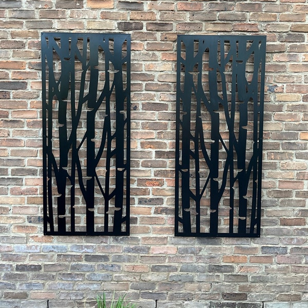 Birch Tree Metal Trellis/privacy Screen - Etsy