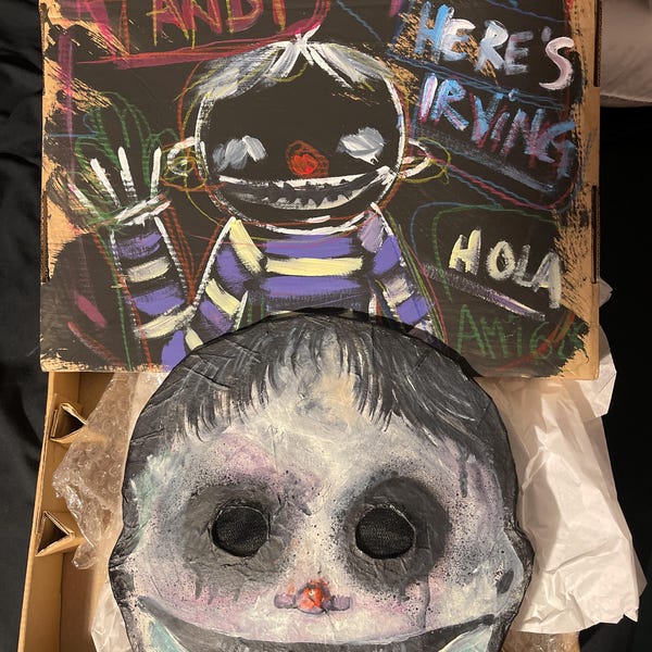 Halloween Mask, Scary Mask, Handmade Mask, Paper Mache Mask, Carnival ...