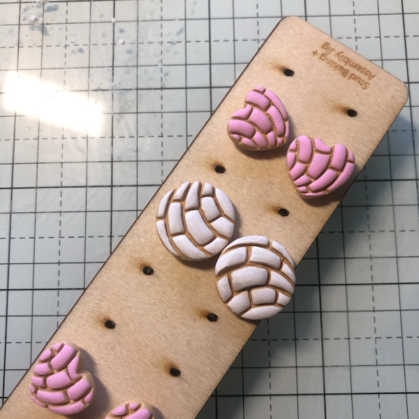 Stud Earring Assembly Baking Sealing Resin Coating Jig Support Wood ...