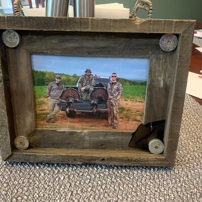 Turkey Feather Picture Frame Barn Wood Shotgun Shells Hunting Osceola ...