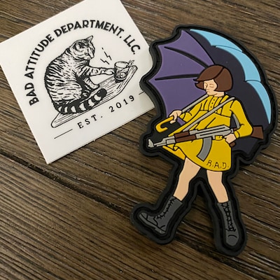 Assault Girl PVC Patch With Hook and Loop Backing Tactical Morale Patch ...