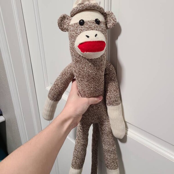 Sock Monkey Doll Classic 20" - Etsy