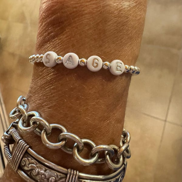 Silver Pearl Stacking Collection | Pearl Beaded Bracelet | Sterling ...