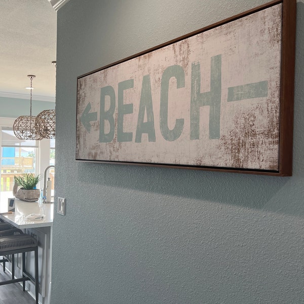 Beach Sign With Arrow | Beach Arrow Sign | Beach Arrow - Etsy
