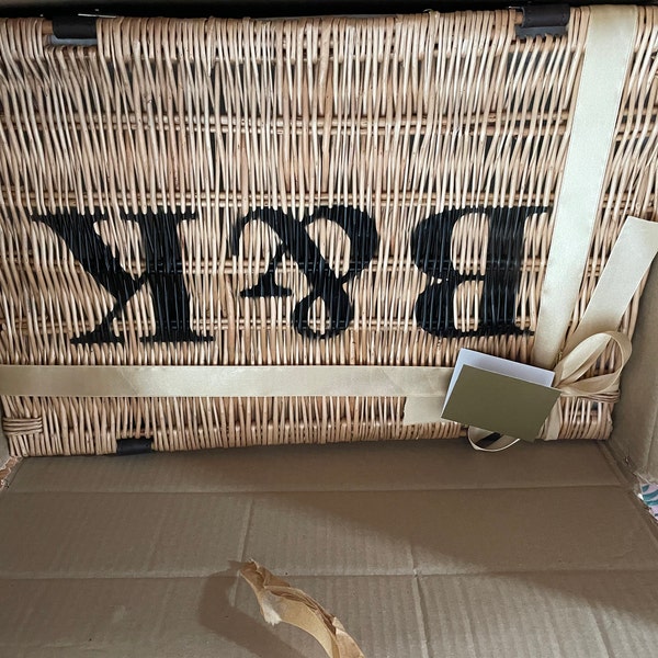 Branded Wicker Hamper With Logo, Personalised Bespoke Corporate PR Gift ...