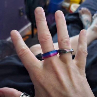 LGBTQ Fidget Rings, Pride Flag Fidget Rings, Pride Month, LGBTQ Flag ...