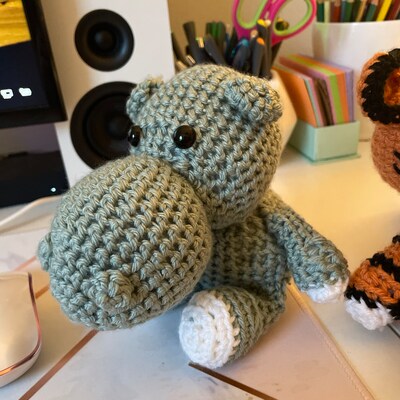 PATTERN: Hailey the Hippo Crochet Hippo Pattern Amigurumi Hippo Pattern ...