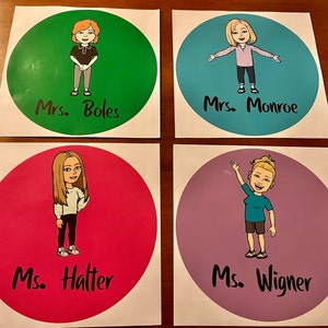 Color Personalized Bitmoji Decal removable Vinyl - Etsy