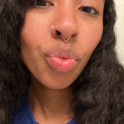 14G F136 Titanium Blue CZ Fat Floating Belly Ring Internally Threading ...