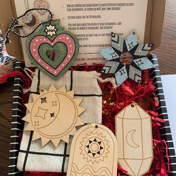 DIY Christmas Kit, Ornament Painting Kit, Holiday Craft, Craft Kit for ...