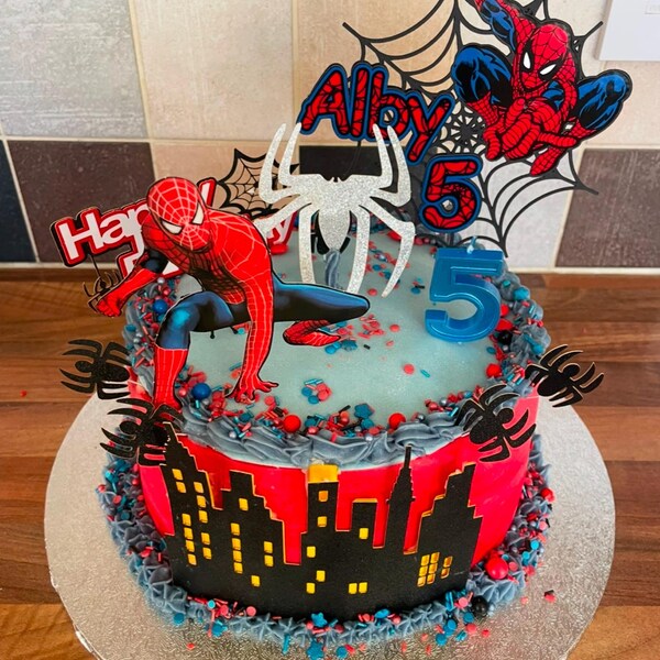 Spin - Spidey Inspired Cake Topper, Print at Home, DIY, Last Minute ...