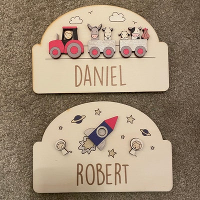 Personalised Space Door Sign Child's Room Sign Space Theme - Etsy