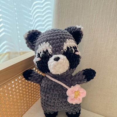 Crochet Pattern Chocho the Raccoon, Cute, Soft Toy, Handmade, Amigurumi ...
