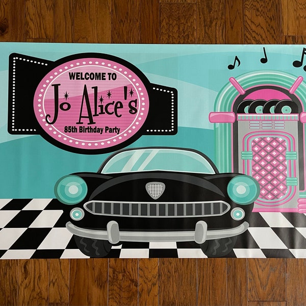 50's Sock Hop Party Banner - Etsy