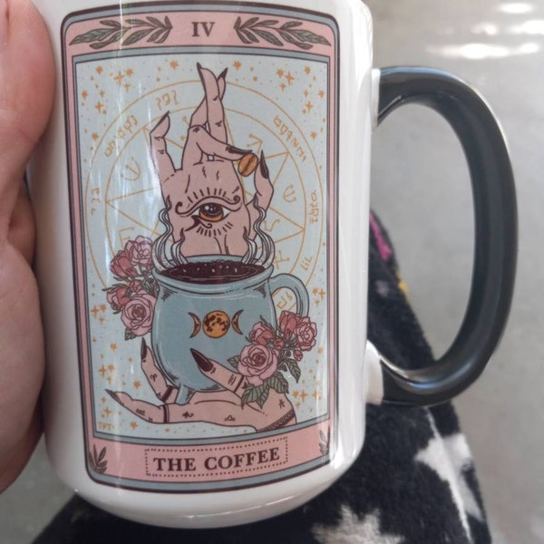 Tarot Card Mug, Occult Tarot Card Coffee Mug, the Coffee Tarot Mug ...