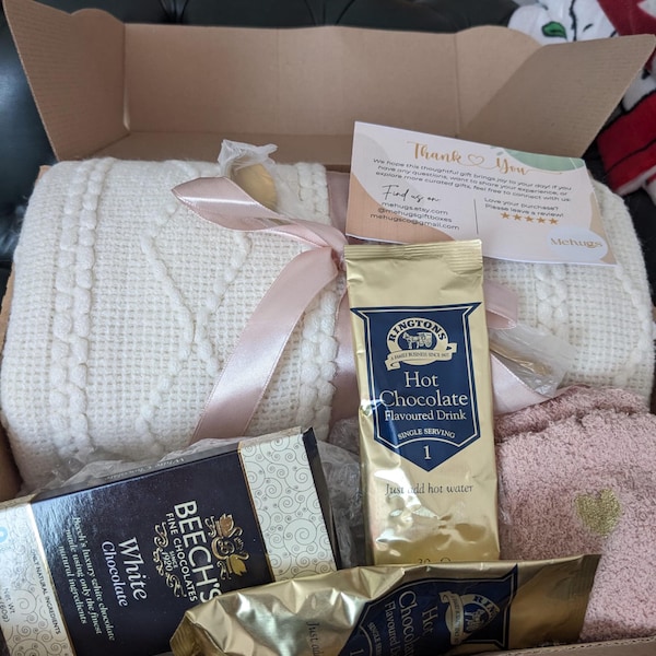 Hygge Comfort Gift Basket, Premium Gift Box for Men & Women With Cosy ...