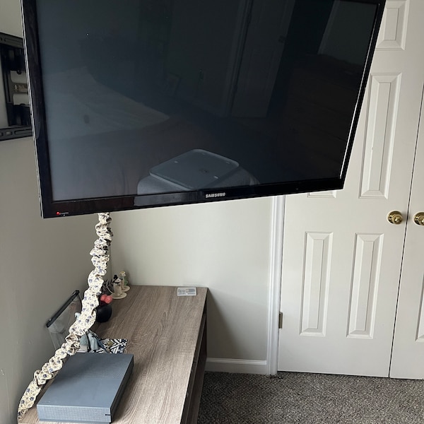 Slip-on Handmade Lamp Cord Cover, 19th Century Blue Floral & Khaki ...