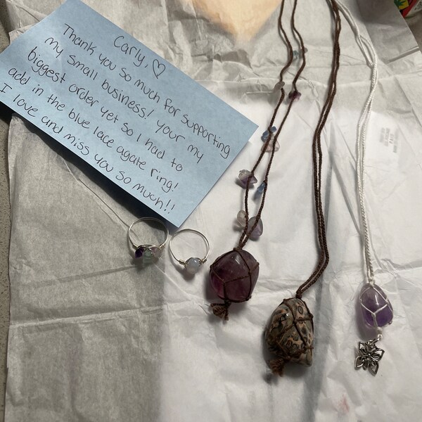 Handmade Amethyst Macrame Choker, Amethyst Choker, Crystal Macrame ...