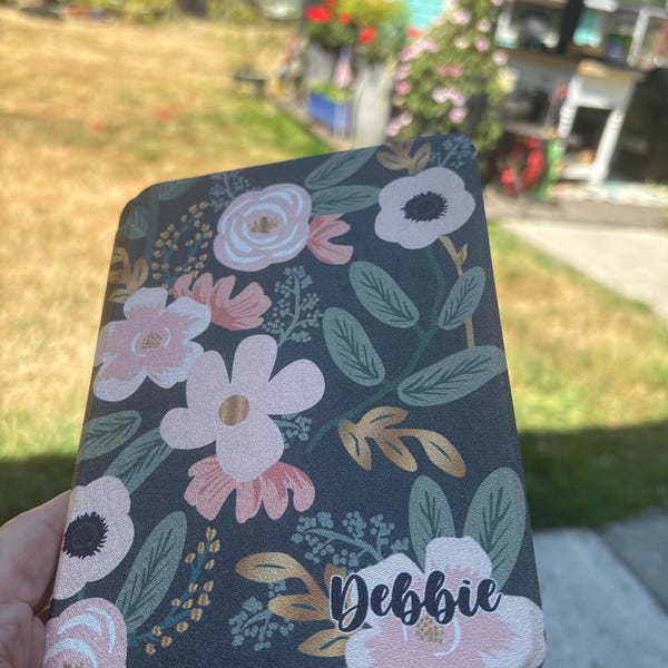 Personalized Fabric Pure Daisy Flower Kindle Case, Personalized Kindle ...