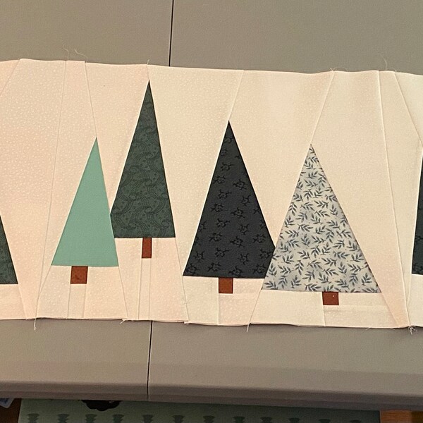 FPP Quilted Christmas Tree Pattern Festive Holiday Table Runner PDF ...