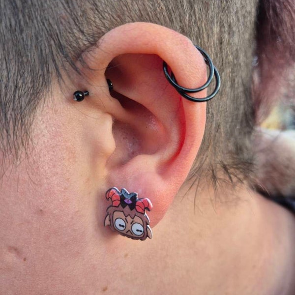 Arcane League of Legends Inspired Jinx and Vi Cute Chibi Earrings ...