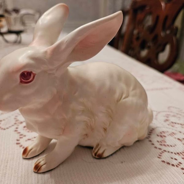 Vintage GURLEY Novelty Candle Hot Pink Easter Bunny Rabbit Mid-century ...