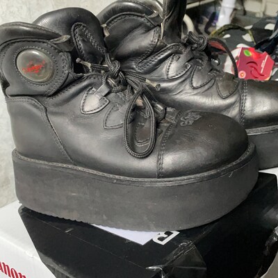 EU 40 / UK 7 White New Rock Tower Ankle Boots Kawaii Pastel - Etsy